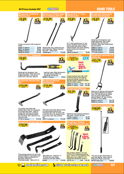 Roughneck "T" Type Wrecking Bar 24" (600mm)