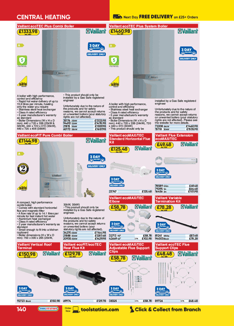 Vaillant ecoTEC Flue Support Clips | Toolstation