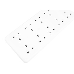 10 Gang Extension Lead 2m with Neon | Toolstation