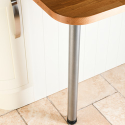 Rothley Worktop Leg 60mm x 870mm Pewter | Toolstation