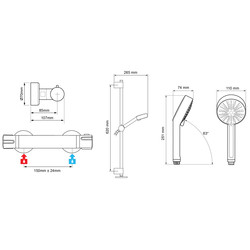 Mira Atom EV Thermostatic Bar Mixer Shower | Toolstation