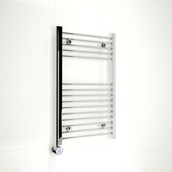Kudox Thermostatic Electric Chrome Straight Towel Radiator 500 x 800mm ...