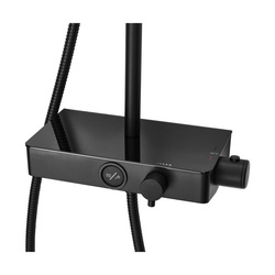 Triton Push Button Mixer Shower Black | Toolstation