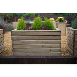 Forest Garden Double Linear Planter 44 x 80 x 40cm | Toolstation