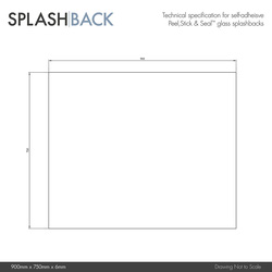 Splashback Carrara Marble Self-Adhesive Glass Splashback 900 x 750mm ...