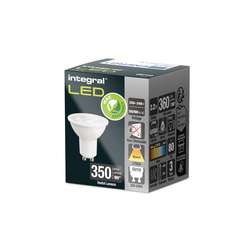 Integral LED Max Efficiency GU10 Bulb 2.2W Warm White 350lm | Toolstation