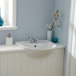 Armitage Shanks Sandringham 21 Semi-Recessed Basin 50cm 1 Tap Hole ...