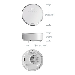 2kW Digital Downflow Heater 300 x 130mm | Toolstation