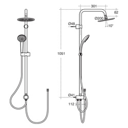 Ideal Standard IdealRain Round Diverter Shower Kit for Exposed Valves | Toolstation