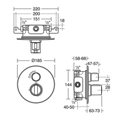 Ideal Standard Easybox Thermostatic Concealed Single Outlet Shower ...