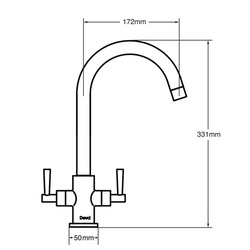 Deva Newton Mono Mixer Kitchen Tap Black | Toolstation