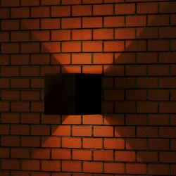 V-TAC 5W LED IP65 Square Wall Light with Adjustable Beam Black 700lm ...