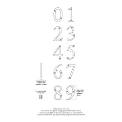 Fab & Fix Hardex Door Numeral Polished Chrome 1 | Toolstation