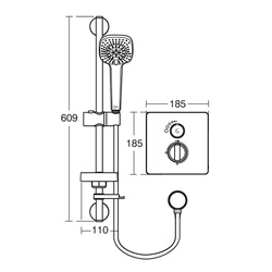 Ideal Standard Easybox Concealed Thermostatic Bar Mixer Shower Square ...
