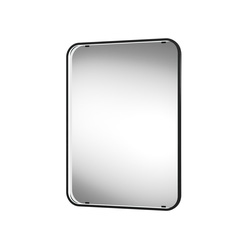 Sensio Aspect Rectangular LED Bathroom Mirror Cool White Matt Black 700 ...