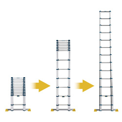 Werner Telescopic Ladder 3.8m / 1.09m x 0.47m x 0.08m | Toolstation