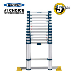 Werner Telescopic Ladder 3.8m / 1.09m x 0.47m x 0.08m | Toolstation