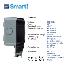 BG Storm Smart Control Weatherproof Socket IP66 2 Gang | Toolstation