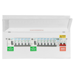 Axiom Metal Type A Dual RCD + 10 MCBs and SPD Consumer Unit 10 Way ...