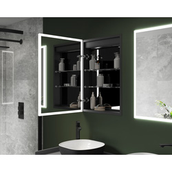 Sensio Eclipse Recessed LED Illuminated Mirror Bathroom Cabinet With ...