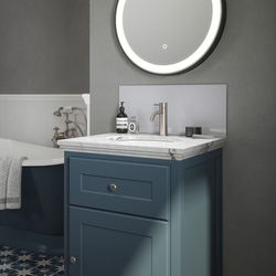 Splashback Pearl Shimmer Self-Adhesive Glass Bathroom Splashback 600 x ...