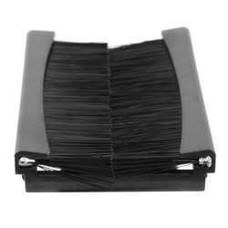Euro Module Brush Module Black 4 Mod Twin Plate | Toolstation