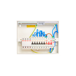 Contactum 12Way 100A Mains Switch Consumer Unit + SPD + 6 RCBOs ...
