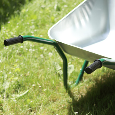 Easiload galvanised wheelbarrow 85l pneumatic wheel store