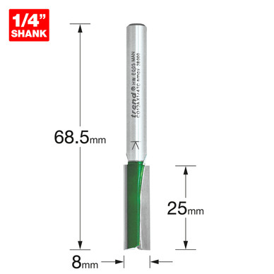Trend 1 4 Straight Router Cutter 8 x 25mm Toolstation