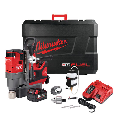 Milwaukee M18 FMDP 502C FUEL Magnetic Drill Press 2 x 5.0Ah Toolstation