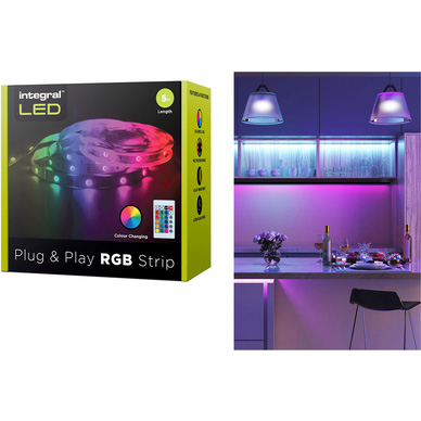 Integral LED Plug & Play RGB Light Strip Kit IP54 Remote Control ...