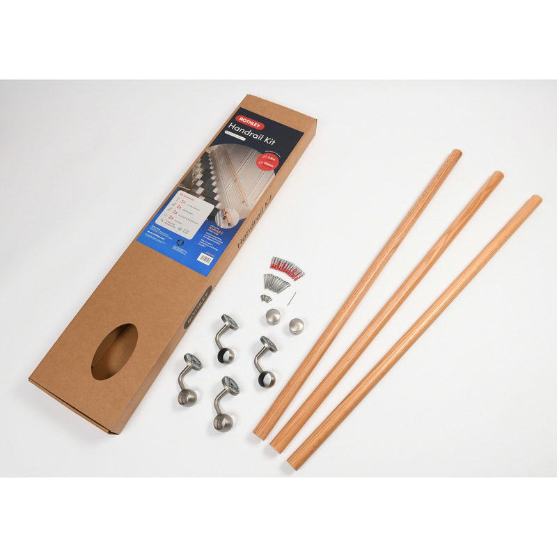 Rothley Wooden Handrail Kit 3.6m Oak | Toolstation
