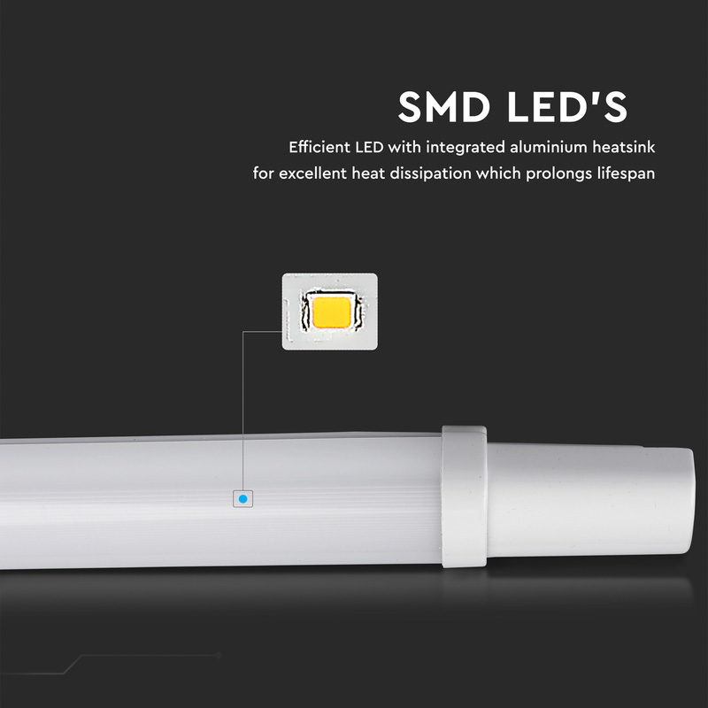 V-TAC LED Weatherproof Fitting IP65 6500K 48W 5200lm 1500mm | Toolstation