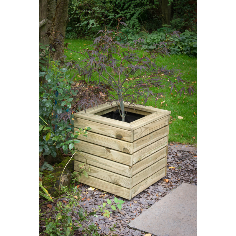 Forest Garden Square Linear Planter 44 x 40 x 40cm | Toolstation