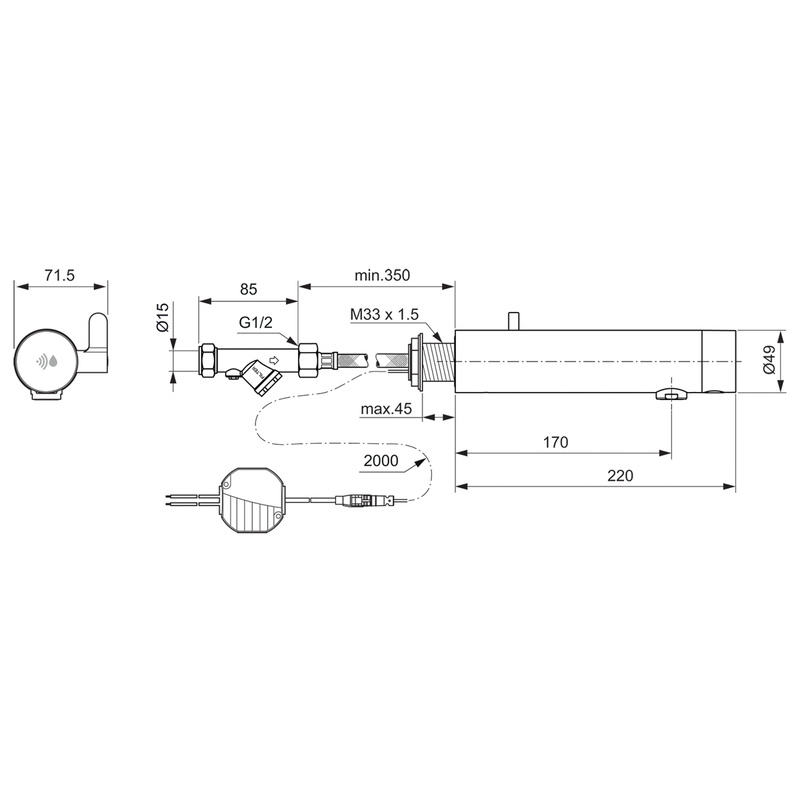 Armitage Shanks Sensorflow E Taps Sensor Basin Mixer Mains Operated | Toolstation
