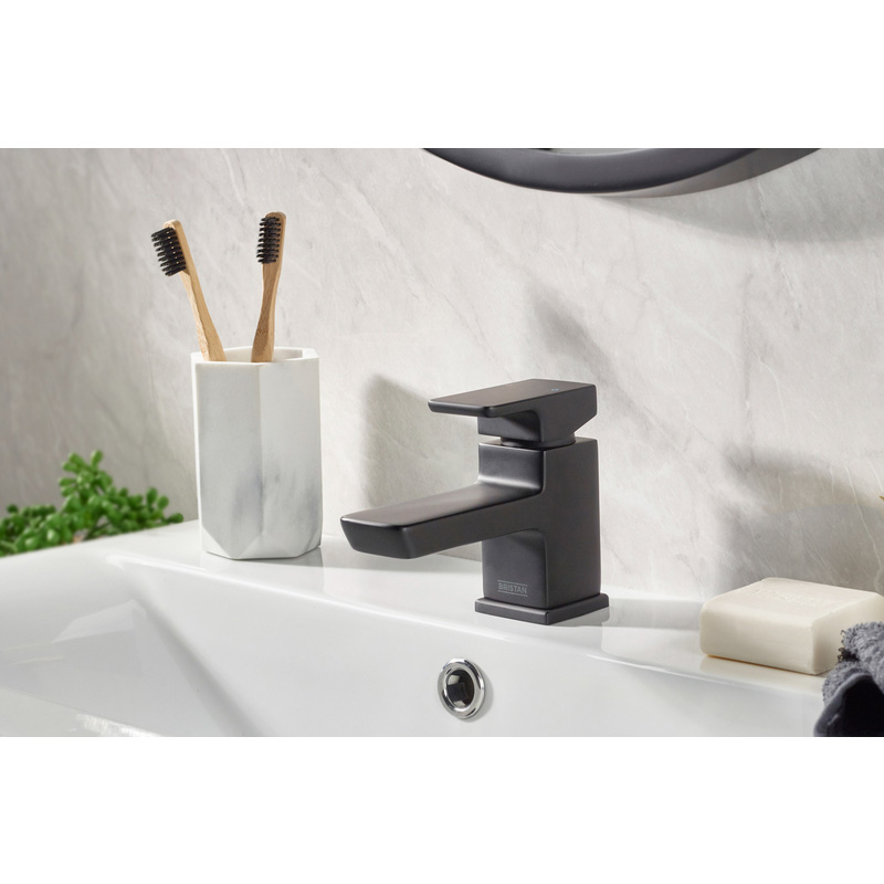 Bristan Cobalt Taps Black Basin Mixer | Toolstation