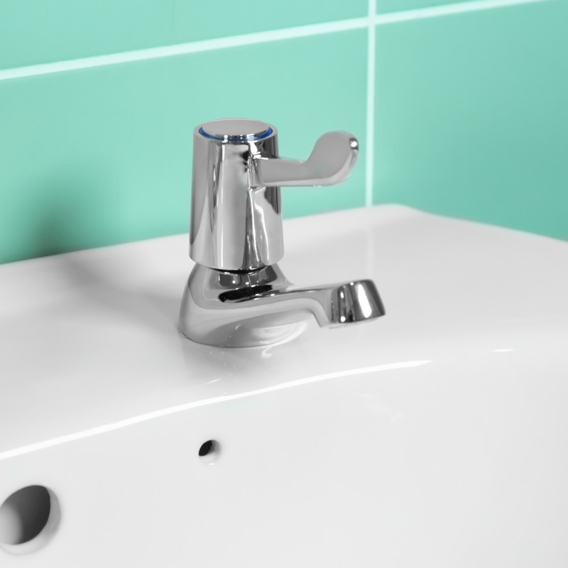 Ebb + Flo Contract Lever Taps Basin Pillar | Toolstation