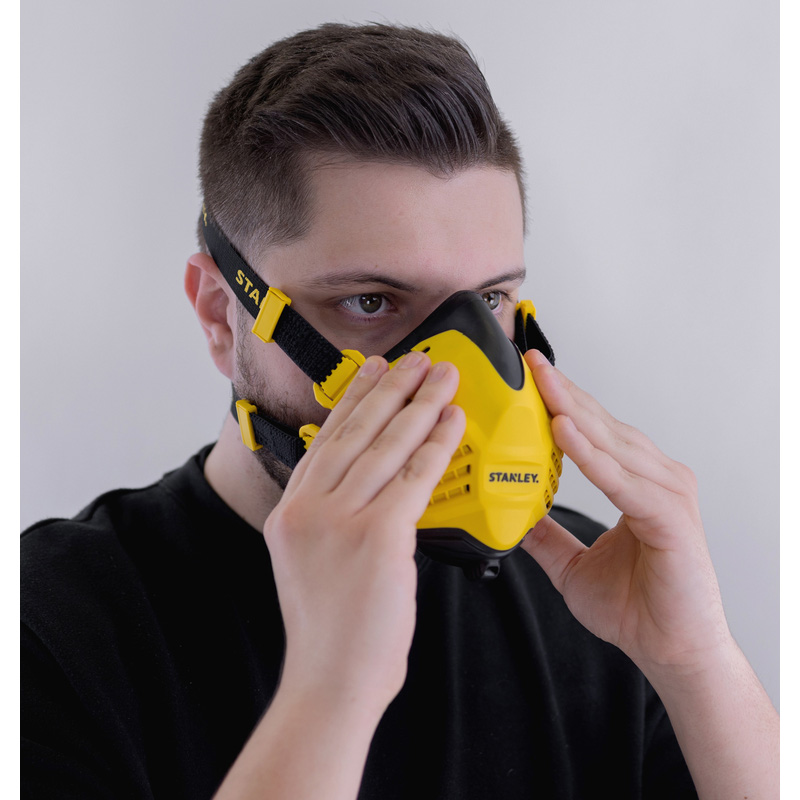 Stanley Dust Mask Respirator With P3 Fitted Filters and Face-Fit-Check ...