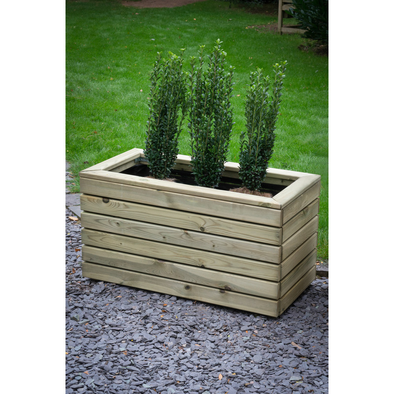 Forest Garden Double Linear Planter 44 x 80 x 40cm | Toolstation