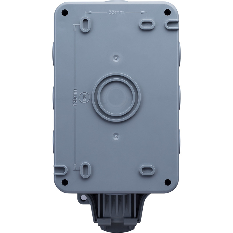 BG IP66 Single 13A Socket with Large Enclosure 1 Gang Unswitched ...