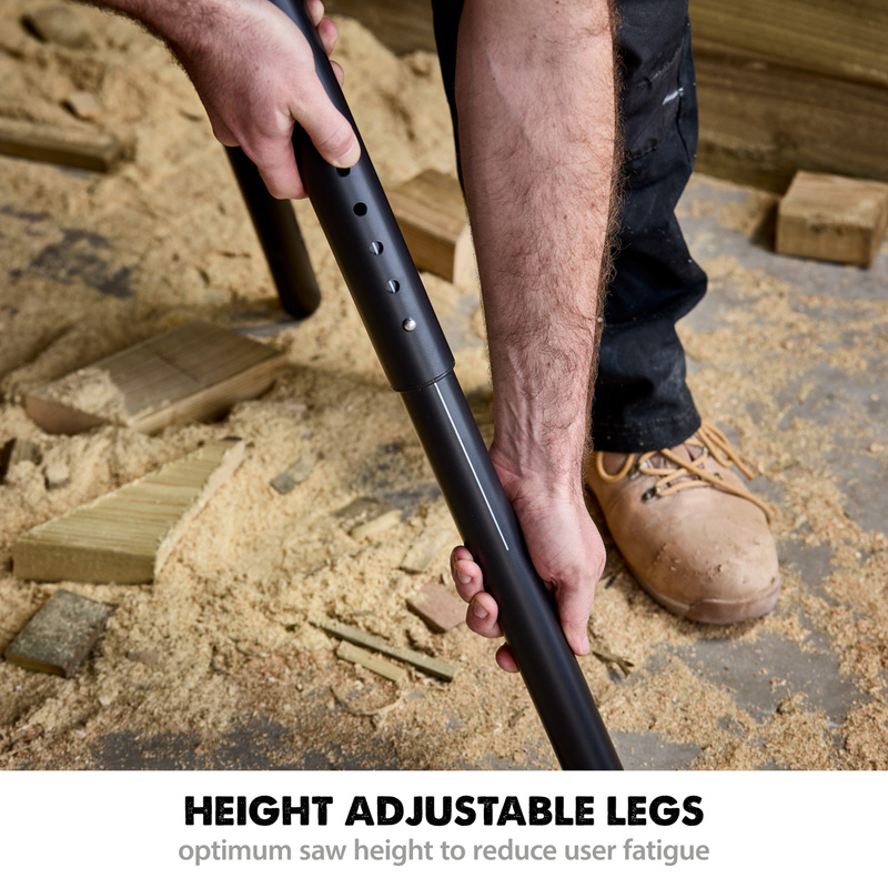 Evolution Compact Folding Mitre Saw Stand Plus with Extendable Arms ...