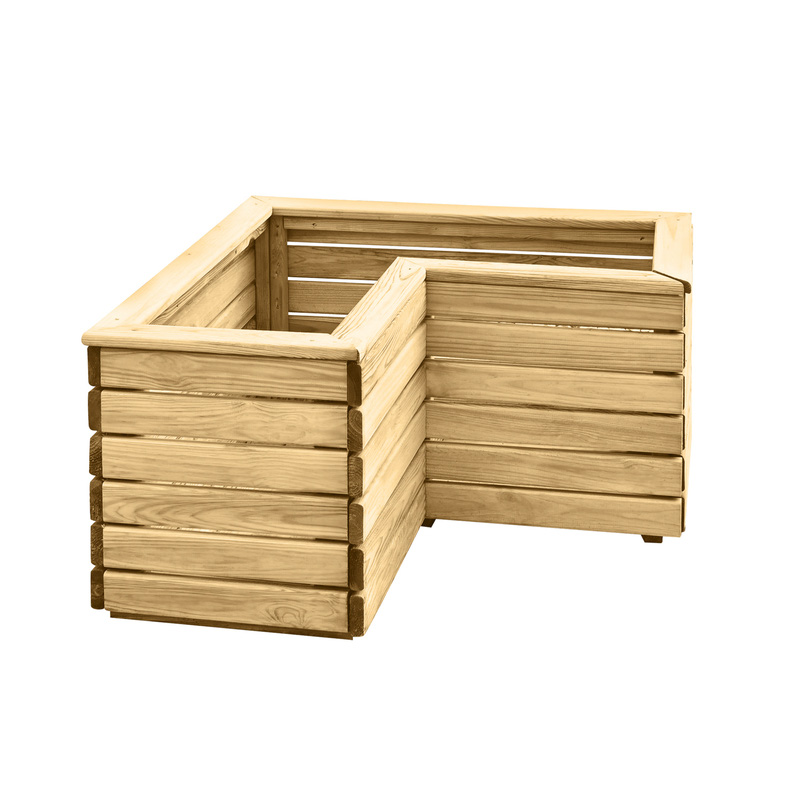 Forest Garden Forest Garden Linear Corner Planter 44 x 80 x 80cm ...