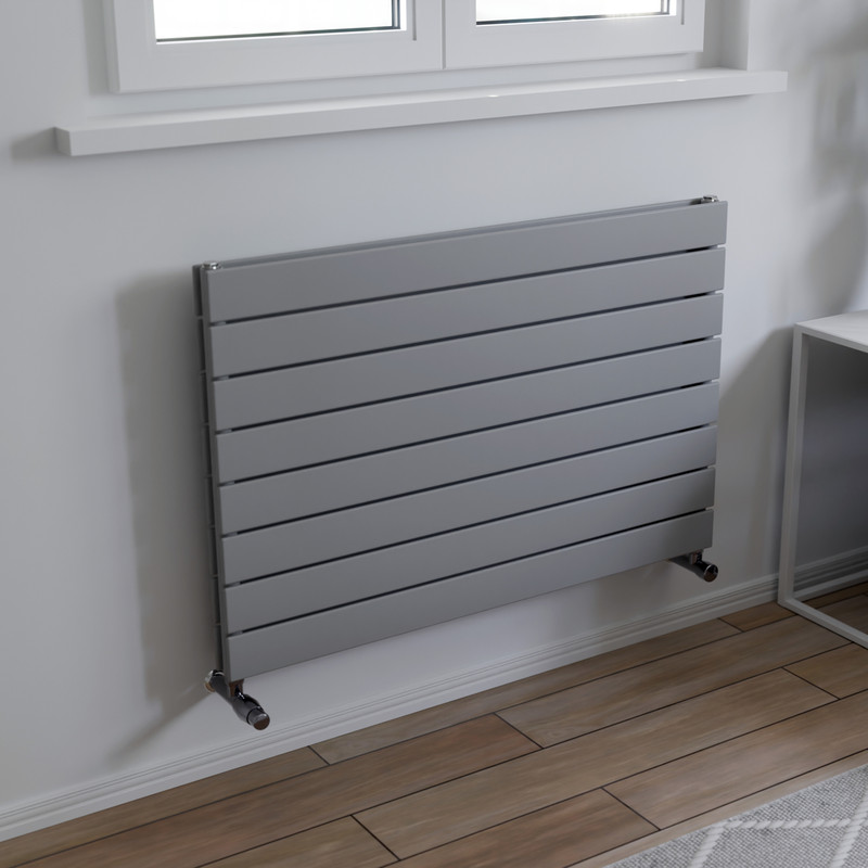 Ximax Oxford Duo Horizontal Designer Radiator 595 x 900mm 3010Btu Silver