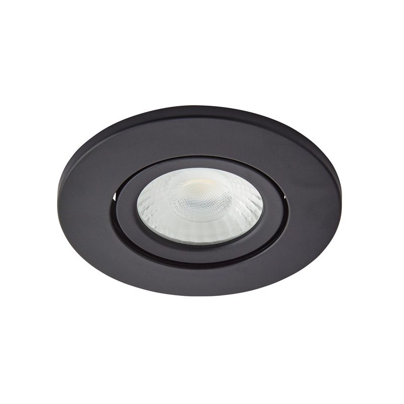 Spa Integrated LED 5W Fire Rated Adjustable IP65 Downlight Satin Black ...