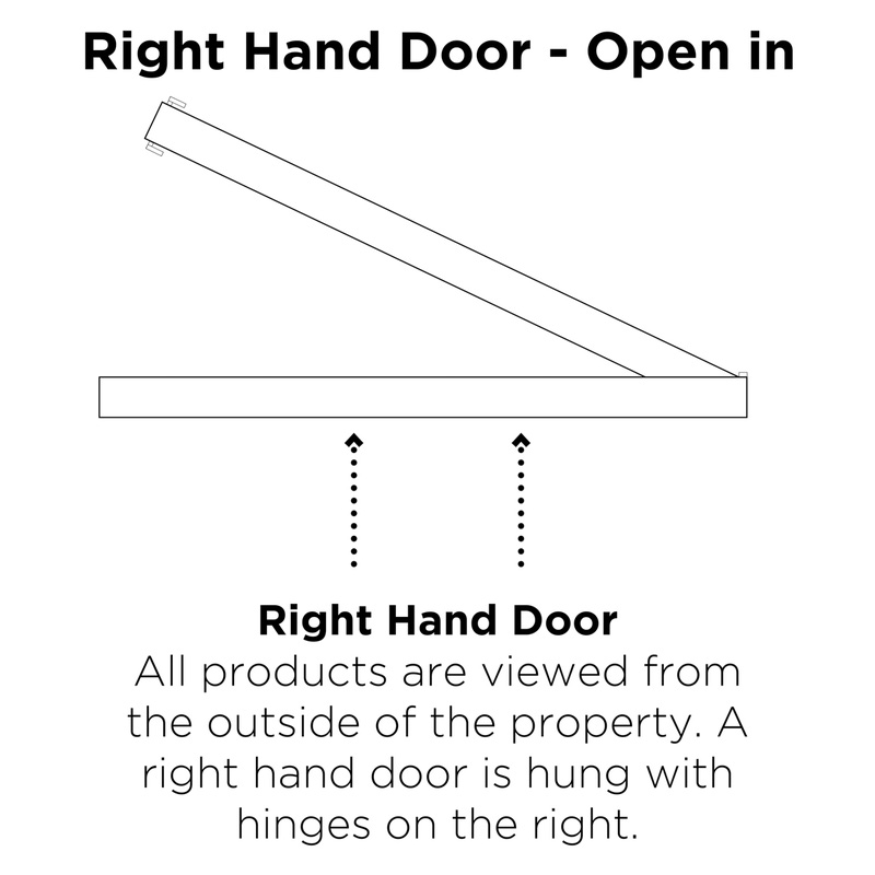 Crystal uPVC Single Door Half Glass Half Panel Right Hand Open In 840mm ...