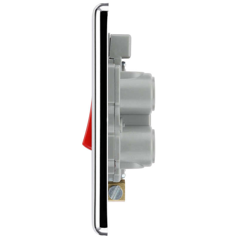 BG Polished Chrome 45A Double Pole Switch 45A 1 Gang + Neon | Toolstation BG Polished Chrome 45A Double Pole Switch 45A 1 Gang + Neon | Toolstation