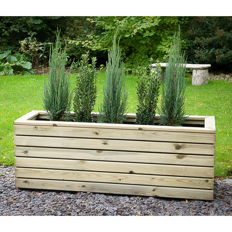 Forest Garden Linear Planter - Long 44cm (h) x 120cm (w) x 40cm (d ...