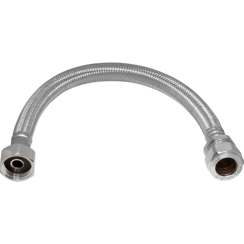 Flexible Tap Connector 22mm X 3 4 13mm Bore 500mm Toolstation