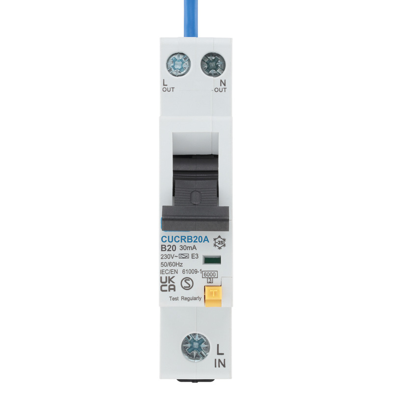 BG Compact RCBO Type A B Curve 20A | Toolstation