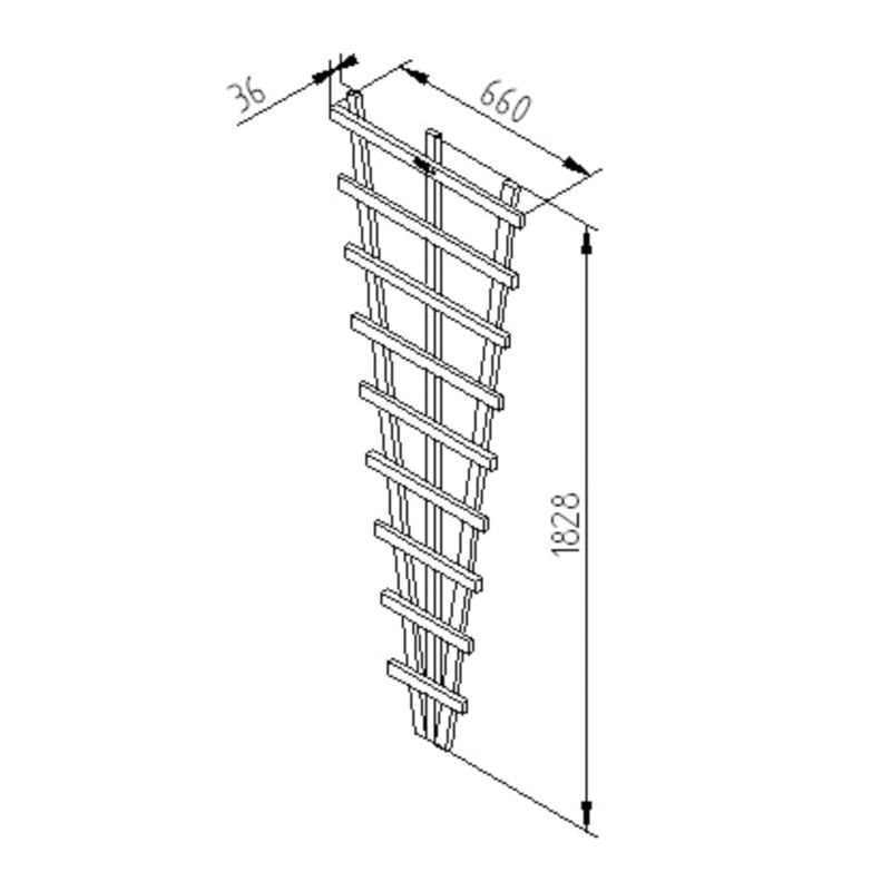 Forest Garden Heavy Duty Fan Trellis 183 x 66cm | Toolstation